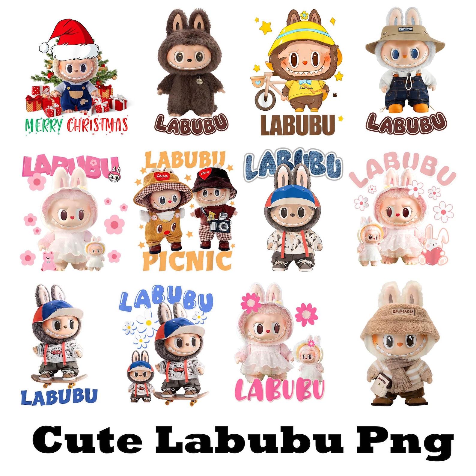 Labubu Bundle Png, Funny Labubu Png, Cute Labubu Png, Trendy Png ...