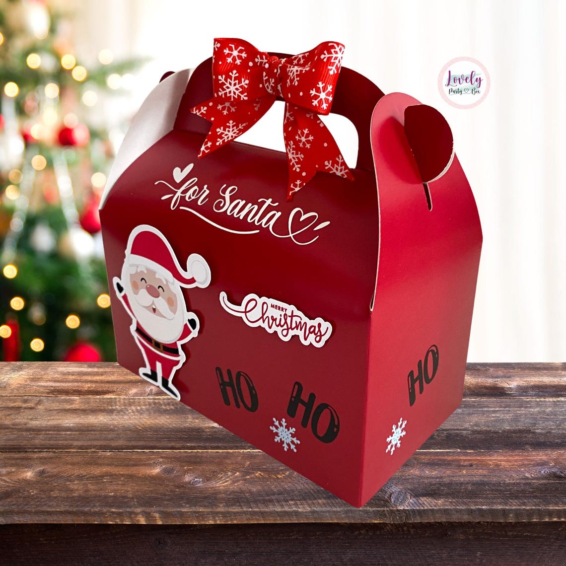 Personalized 3D Santa Gable Box: Custom Christmas Favor - Etsy