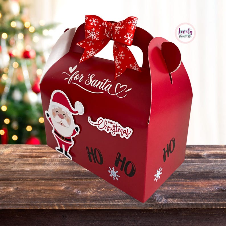 Personalized 3D Santa Gable Box: Custom Christmas Favor - Etsy