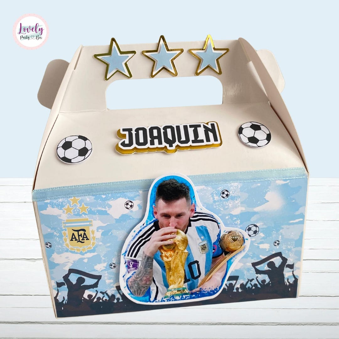 Messi Party Favors Boxes, Messi Gable Box, Messi Birthday, Argentina ...