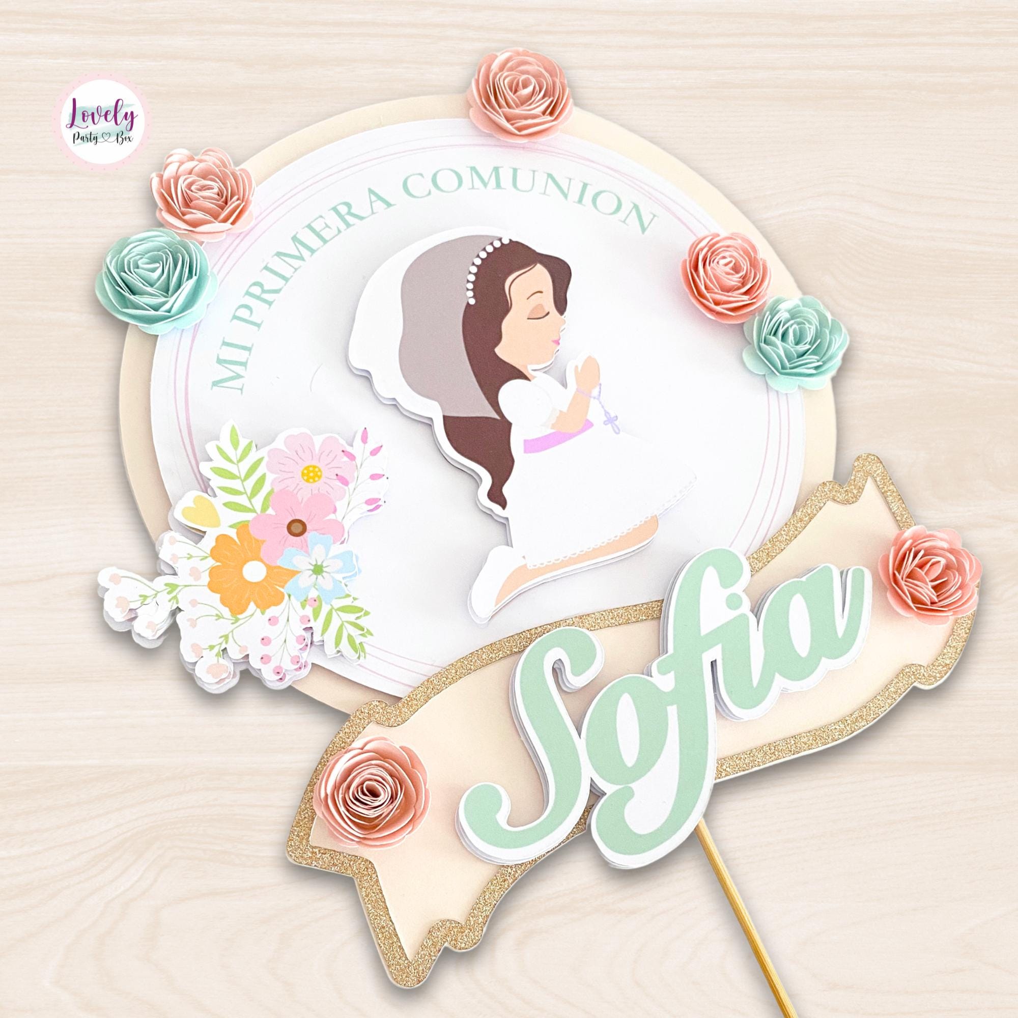 First Communion Cake Topper/mi Primera Comunion Cake Topper/communion ...