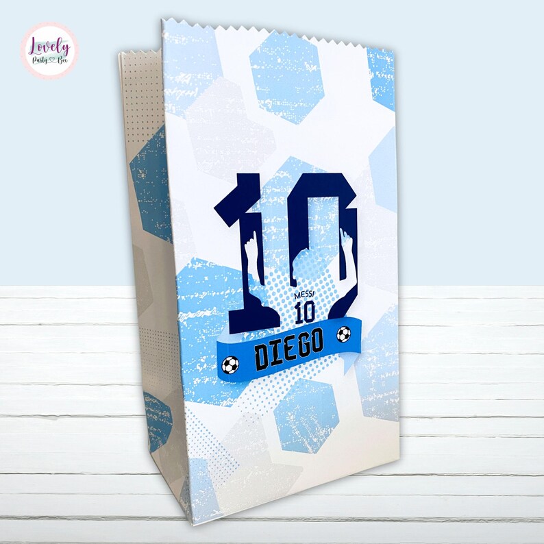 Messi Party Favors Bags, Messi Gable Box, Messi Birthday, Argentina ...
