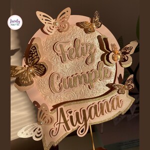 BUTTERFLIES Cake TOPPER. Decoration for Butterflies Cake. Butterflies ...