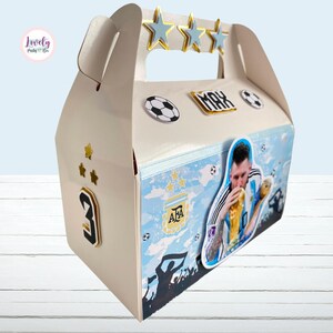 Messi Party Favors Boxes, Messi Gable Box, Messi Birthday, Argentina ...