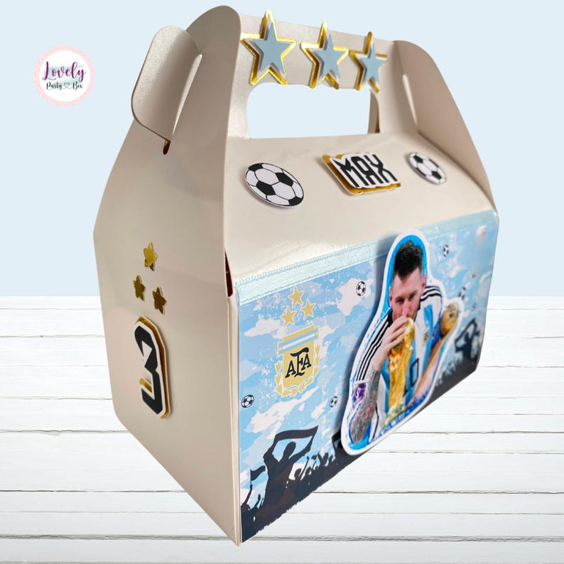 Messi Party Favors Boxes, Messi Gable Box, Messi Birthday, Argentina ...