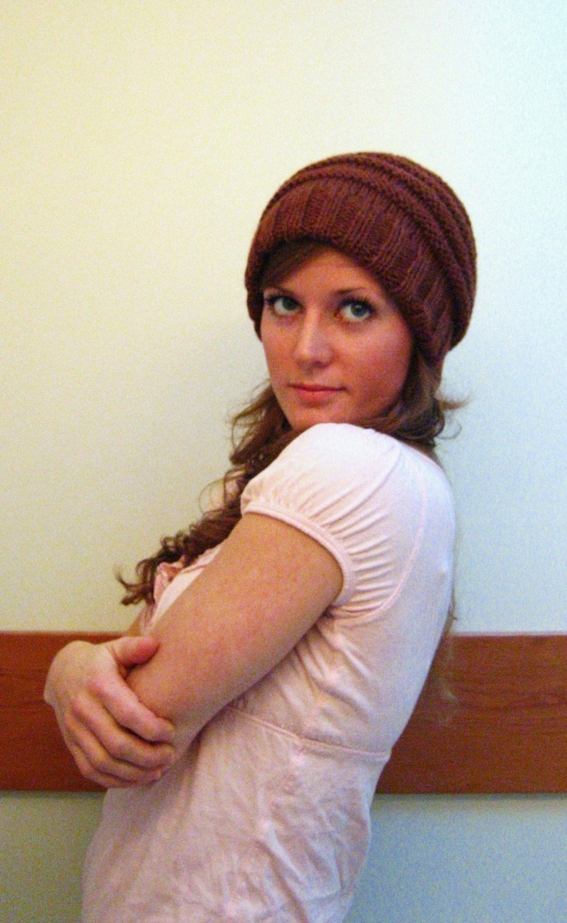 KNITTING PATTERN Horizontal Rib Double Brim Toque / - Etsy