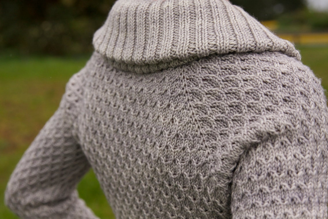 KNITTING PATTERN Top-down Worsted Textured Sweater / Beacon | Etsy