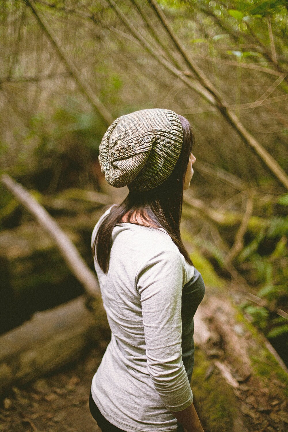 KNITTING PATTERN Eyelet Mock-cable Reverse Stockinette Stitch Toque ...