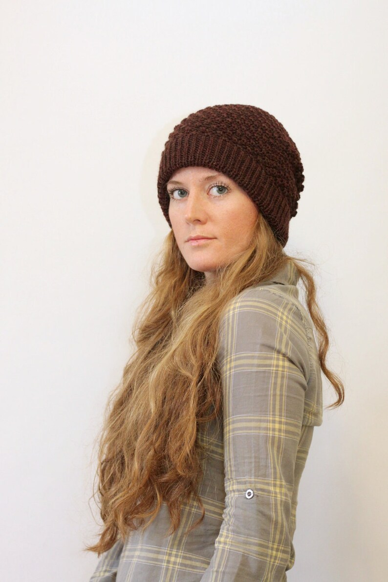 KNITTING PATTERN Worsted Bramble Stitch Hat / Bailey Toque - Etsy
