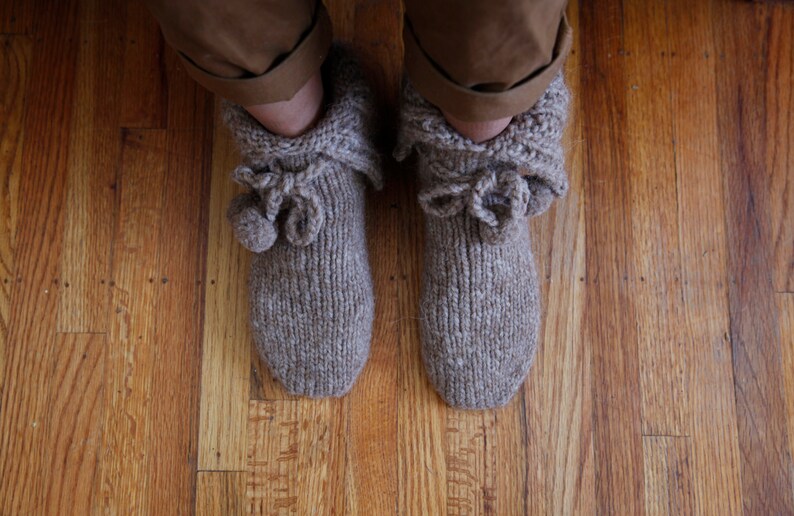 KNITTING PATTERN — Toe-up Chunky Weight Slippers / Toba Slippers — PDF ...