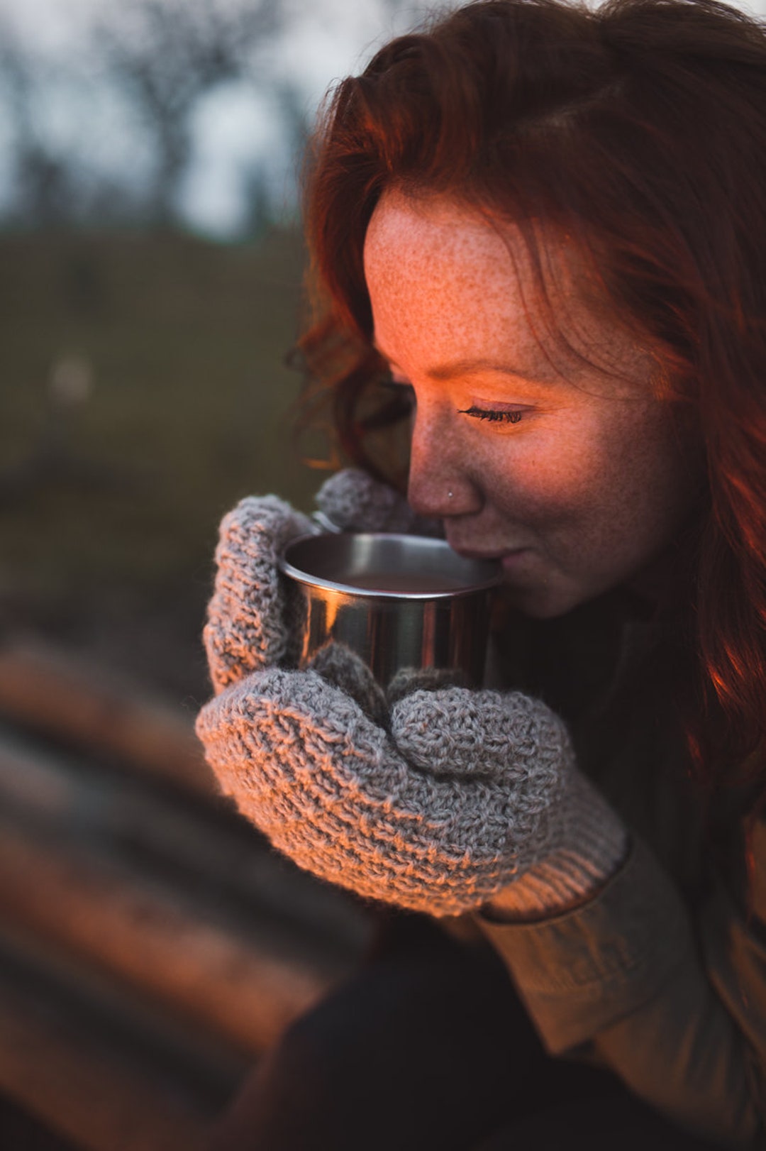 KNITTING PATTERN — Textured Worsted Weight Mittens / Woodstack Mittens ...