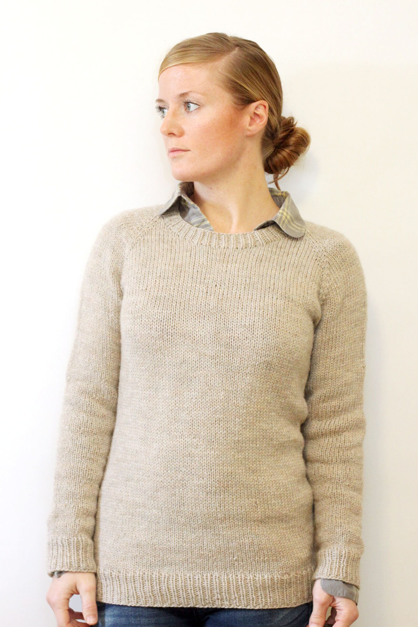KNITTING PATTERN — Top Down Worsted Sweater / Ladies Classic Raglan ...