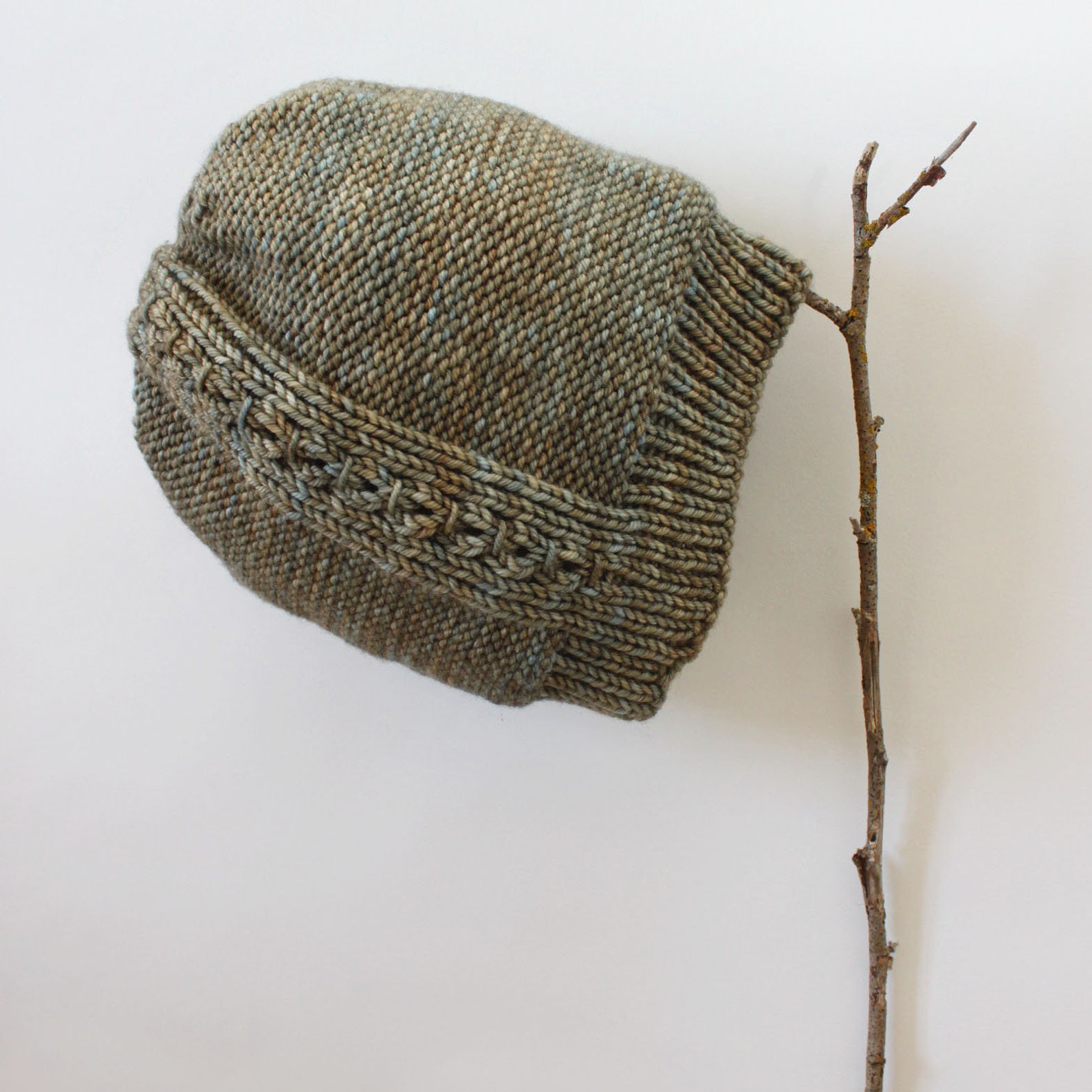 KNITTING PATTERN — Eyelet Mock-cable Reverse Stockinette Stitch Toque ...