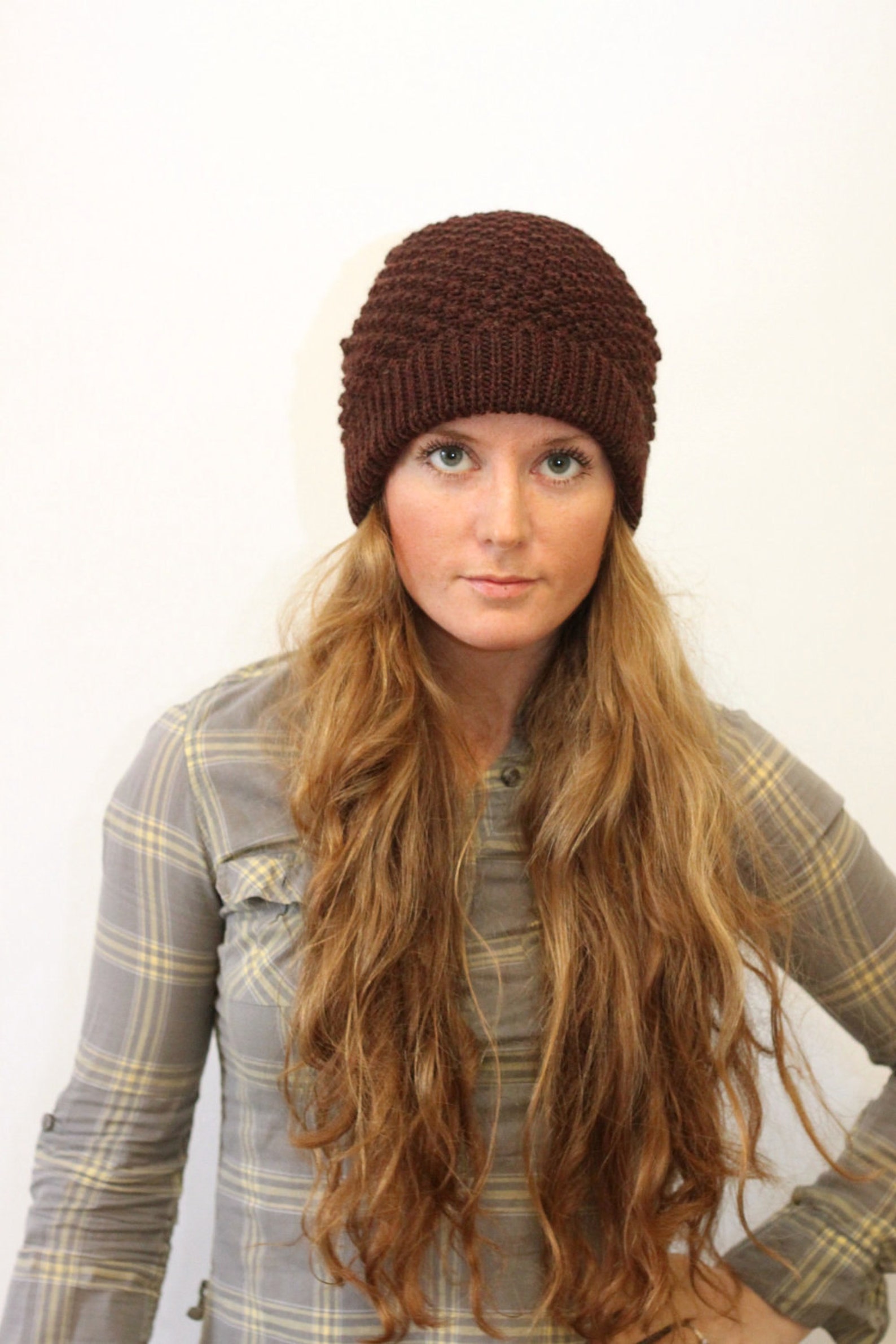 KNITTING PATTERN Worsted Bramble Stitch Hat / Bailey Toque - Etsy