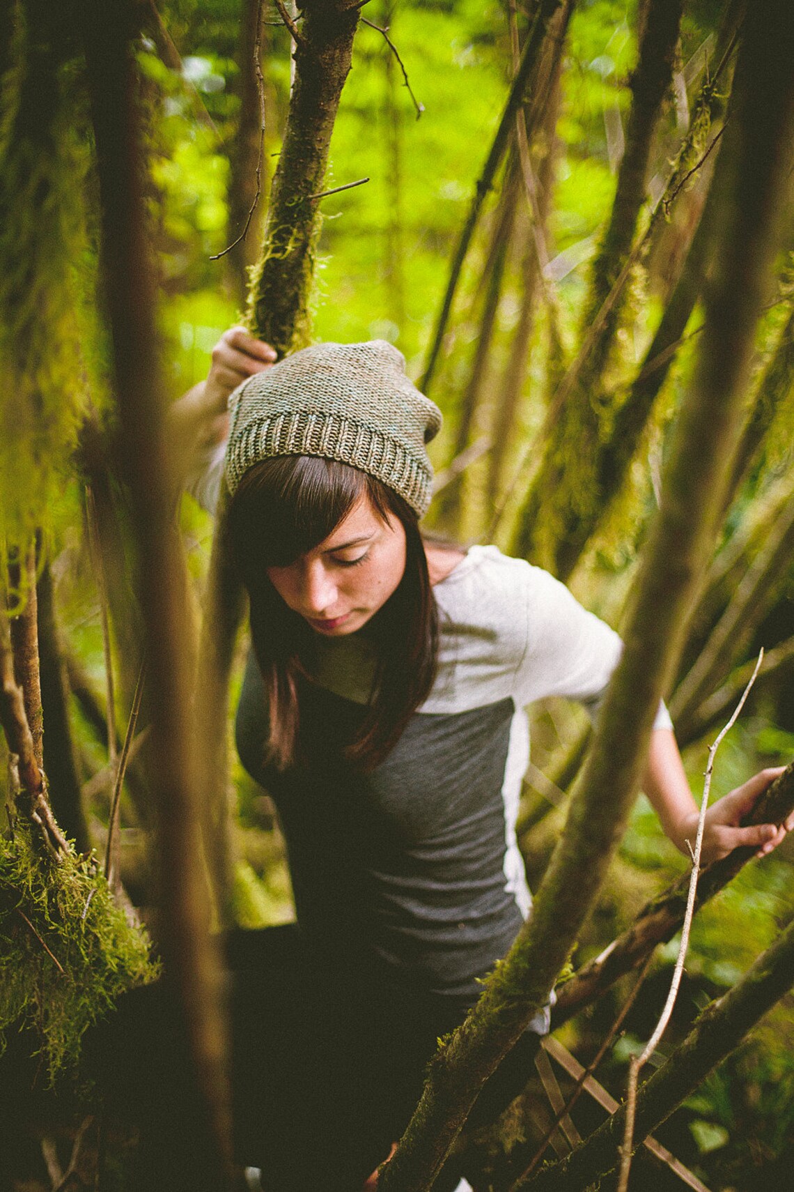 KNITTING PATTERN — Eyelet Mock-cable Reverse Stockinette Stitch Toque ...