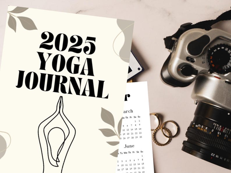 2025 Yoga Journal Customizable Yoga and Meditation Tracker Editable ...