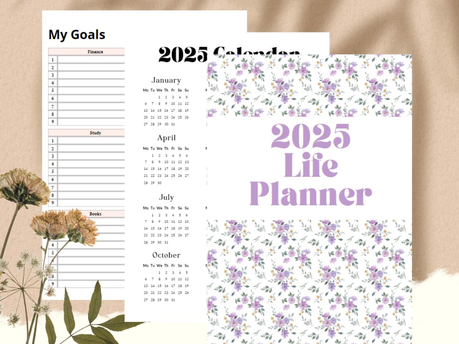 2025 Life Planner Customizable Canva Life Organizer Editable Goal ...