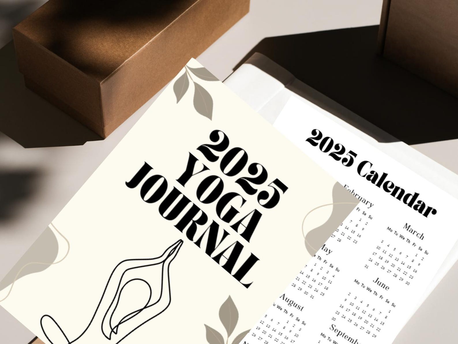 2025 Yoga Journal Customizable Yoga and Meditation Tracker Editable ...