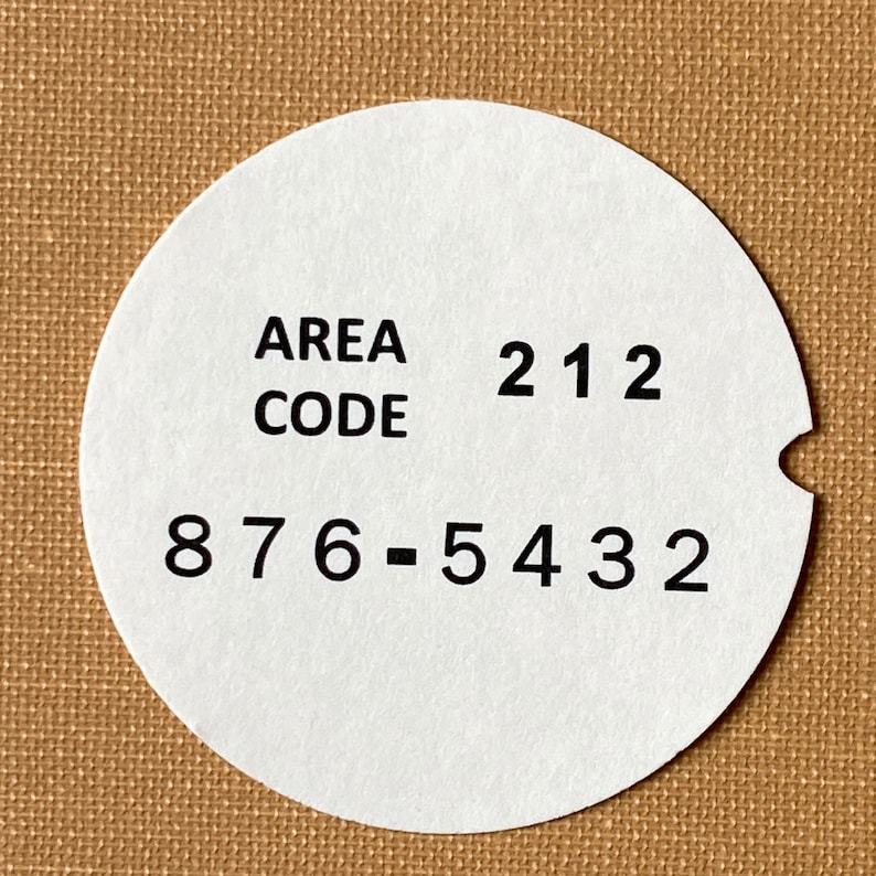 Personalized Telephone Number Dial Card Insert for Rotary Phone - Etsy