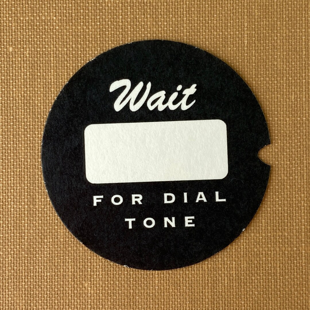 Rotary Phone Dial Card Insert: "wait for Dial Tone" Design - Etsy