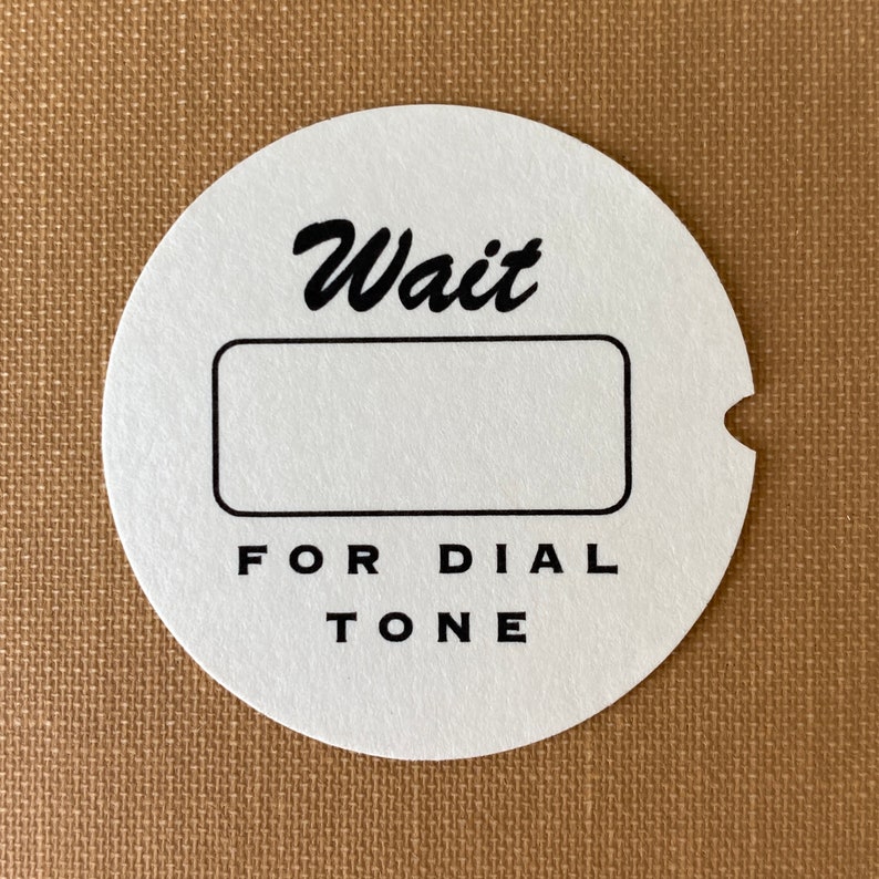 Rotary Phone Dial Card Insert: "wait for Dial Tone" Design - Etsy
