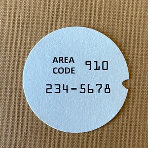 Personalized Telephone Number Dial Card for Rotary Phone - Etsy