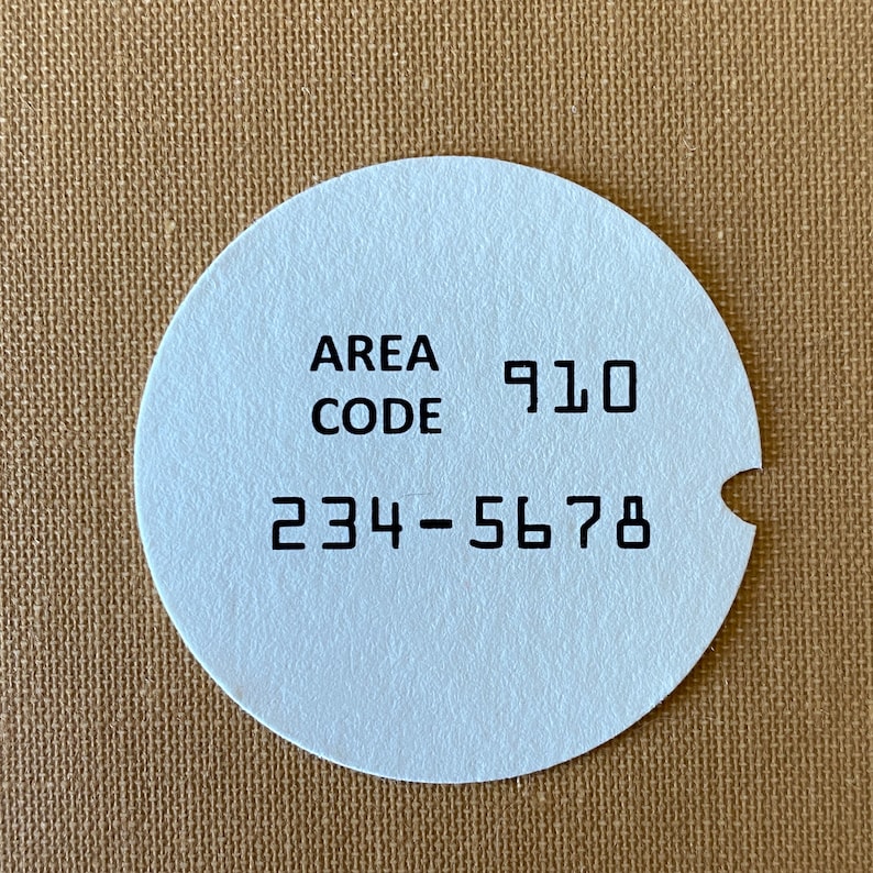Personalized Telephone Number Dial Card for Rotary Phone - Etsy