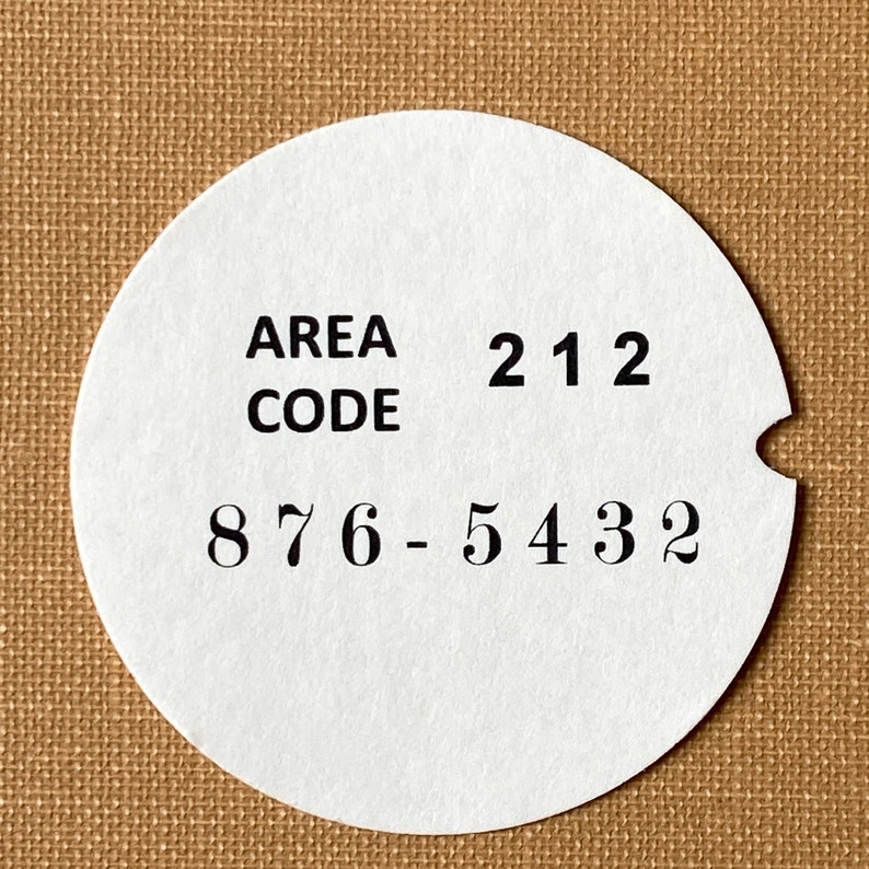 Personalized Telephone Number Dial Card for Rotary Phone - Etsy