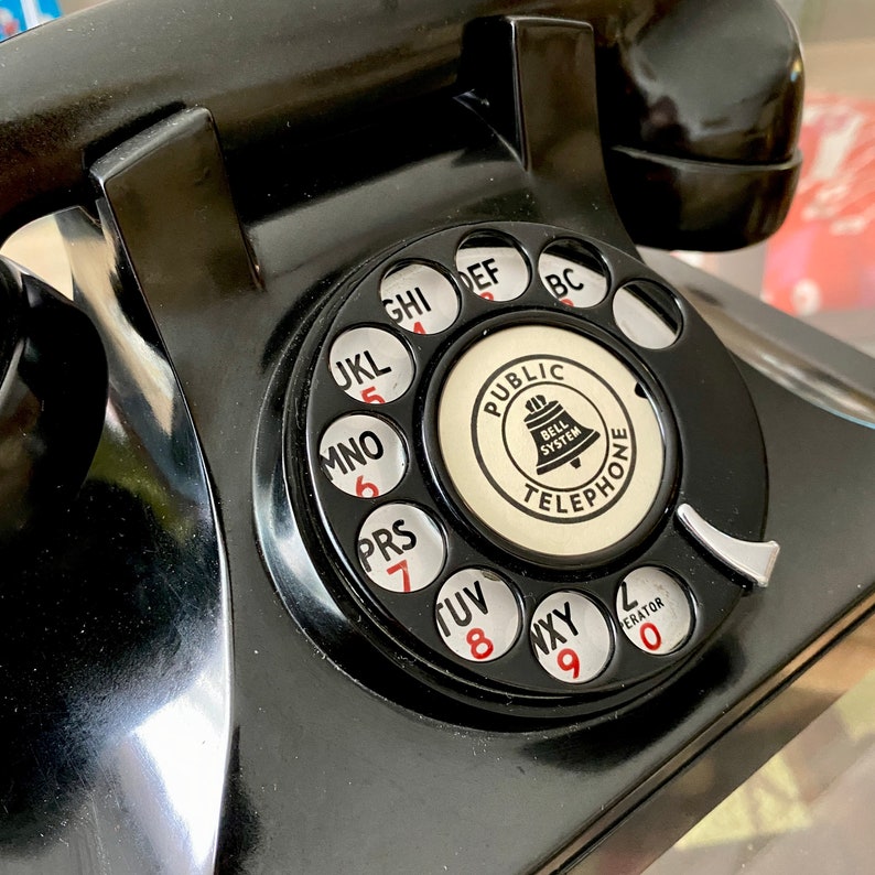 Public Telephone Bell System Rotary Phone Dial Card Insert - Etsy