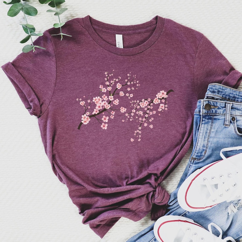 Japanese Sakura Tshirt - Etsy