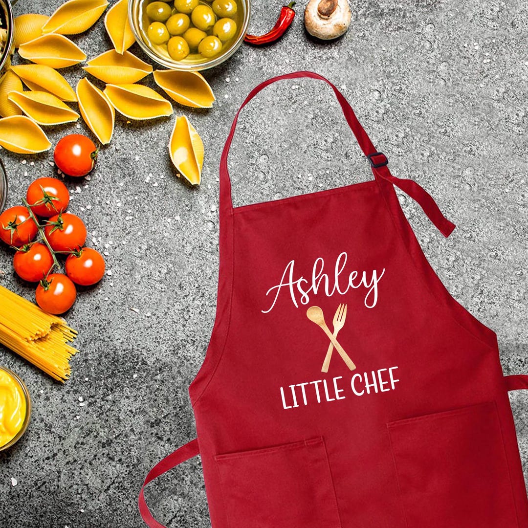 Customized Apron, Toddler Apron, Little Chef, Cooking Apron, Kids Apron ...