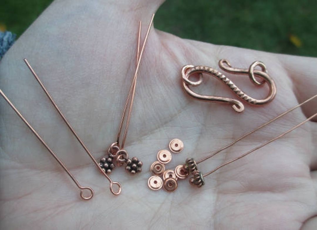 Copper Head Pinsset of Four or Copper Tiny Discs-you Choose Which One ...
