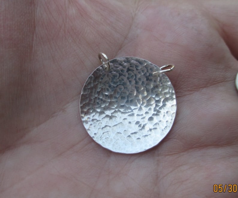 Round Sterling Silver Domed Discs - Matte Finish, or Shiny 3/8" to 1-1/ ...