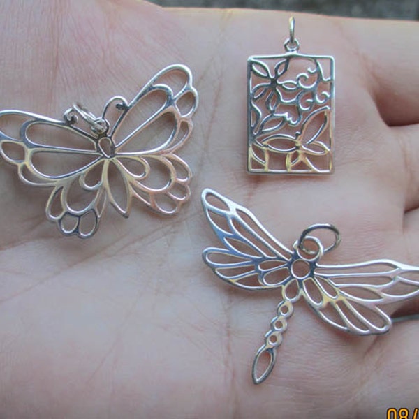 Large Silver Pendant - Etsy