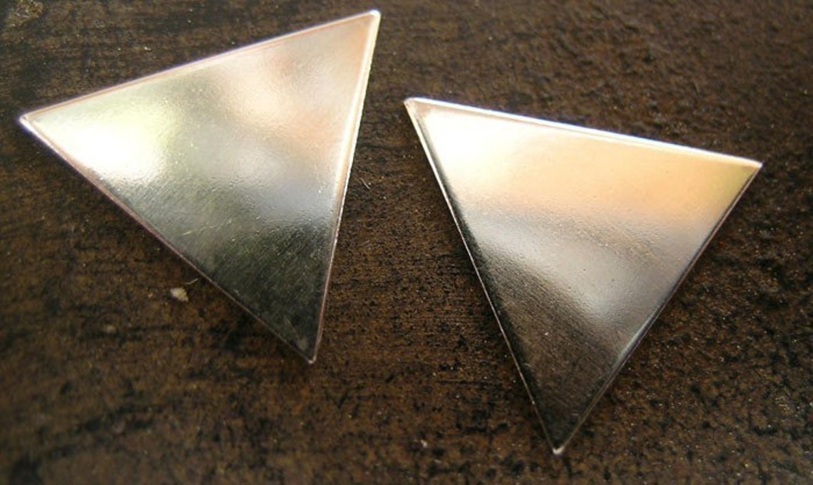 Sterling Silver Triangles12mm 15mm and 19mmdiamond Shape | Etsy