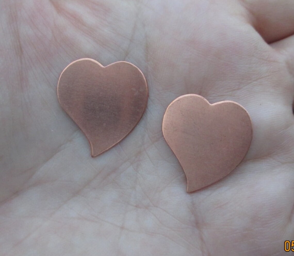 Fancy Copper Hearts,slanted Copper Hearts or Curved Copper Hearts(you ...
