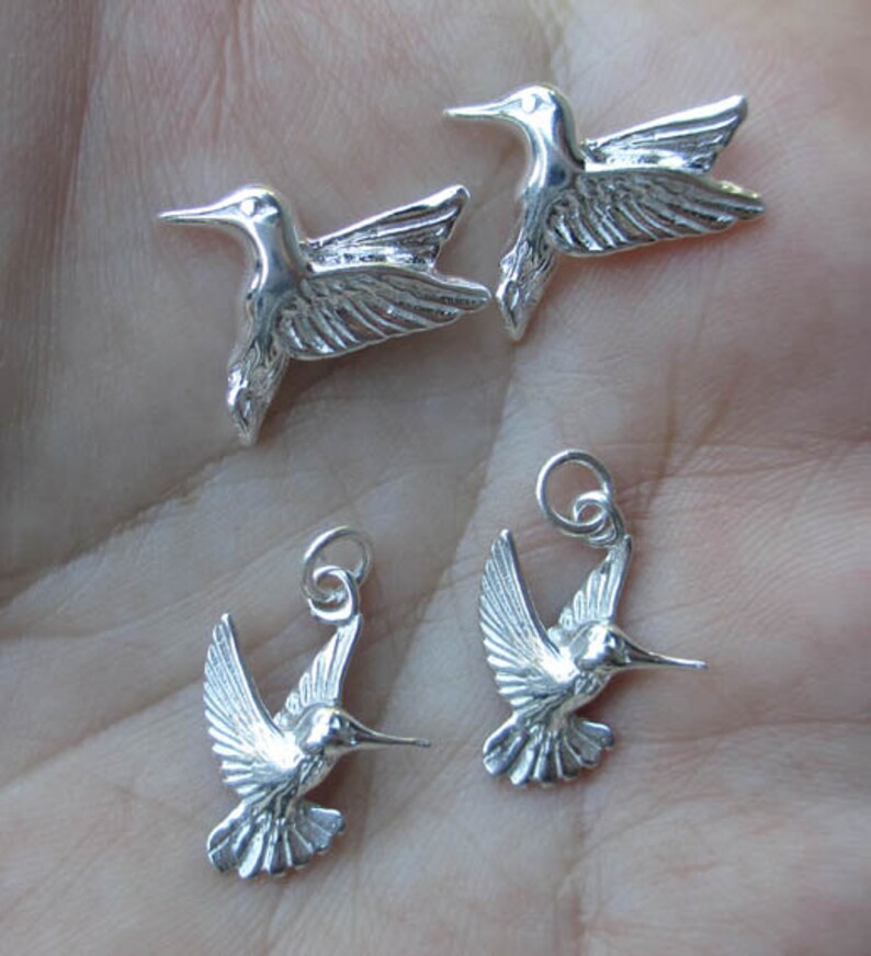 Sterling Silver Hummingbird Charms - You Choose the Quantity and Style ...
