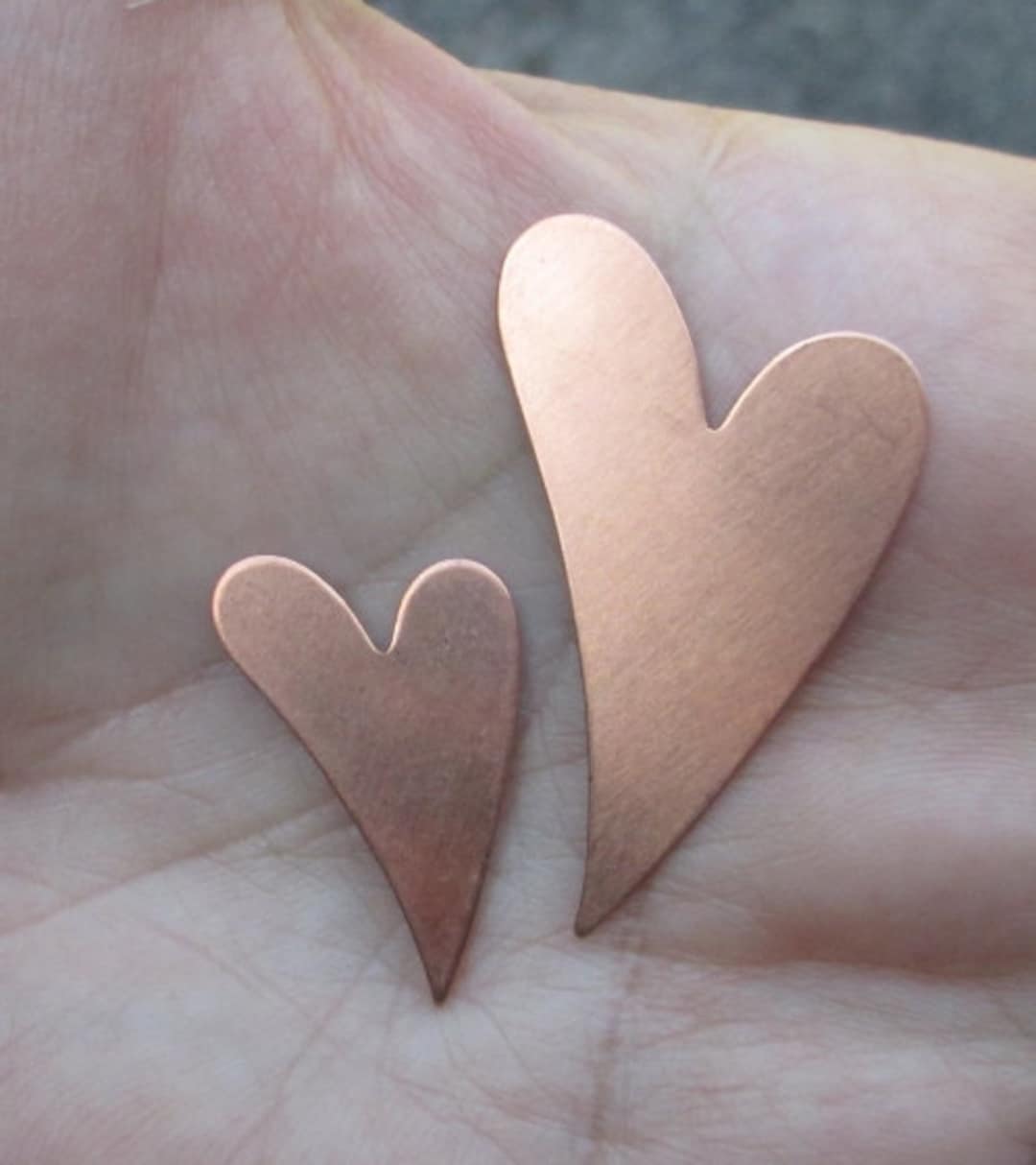 Fancy Copper Heart Stamping Large or Medium Size - Etsy