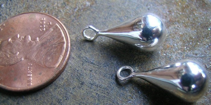 Sterling Silver Large or Small Tear Drops - Etsy