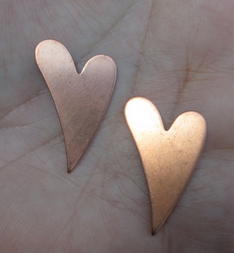 Fancy Copper Heart Stamping Large or Medium Size - Etsy