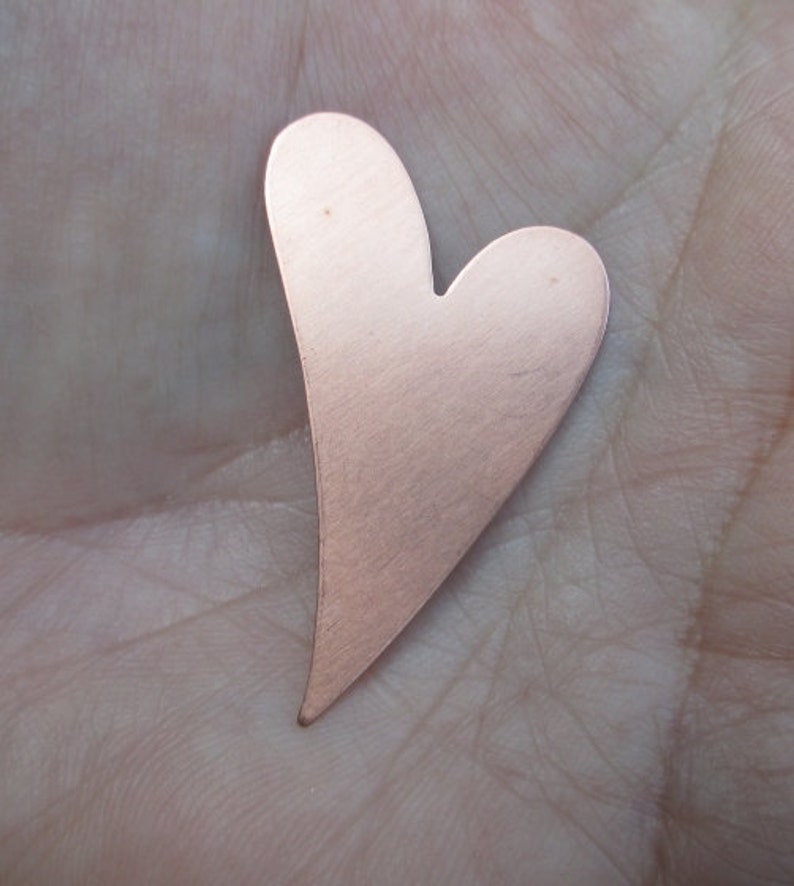 Fancy Copper Heart Stamping Large or Medium Size - Etsy