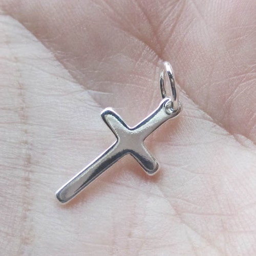 Sterling Silver Cross Charmsone Cross Charm - Etsy