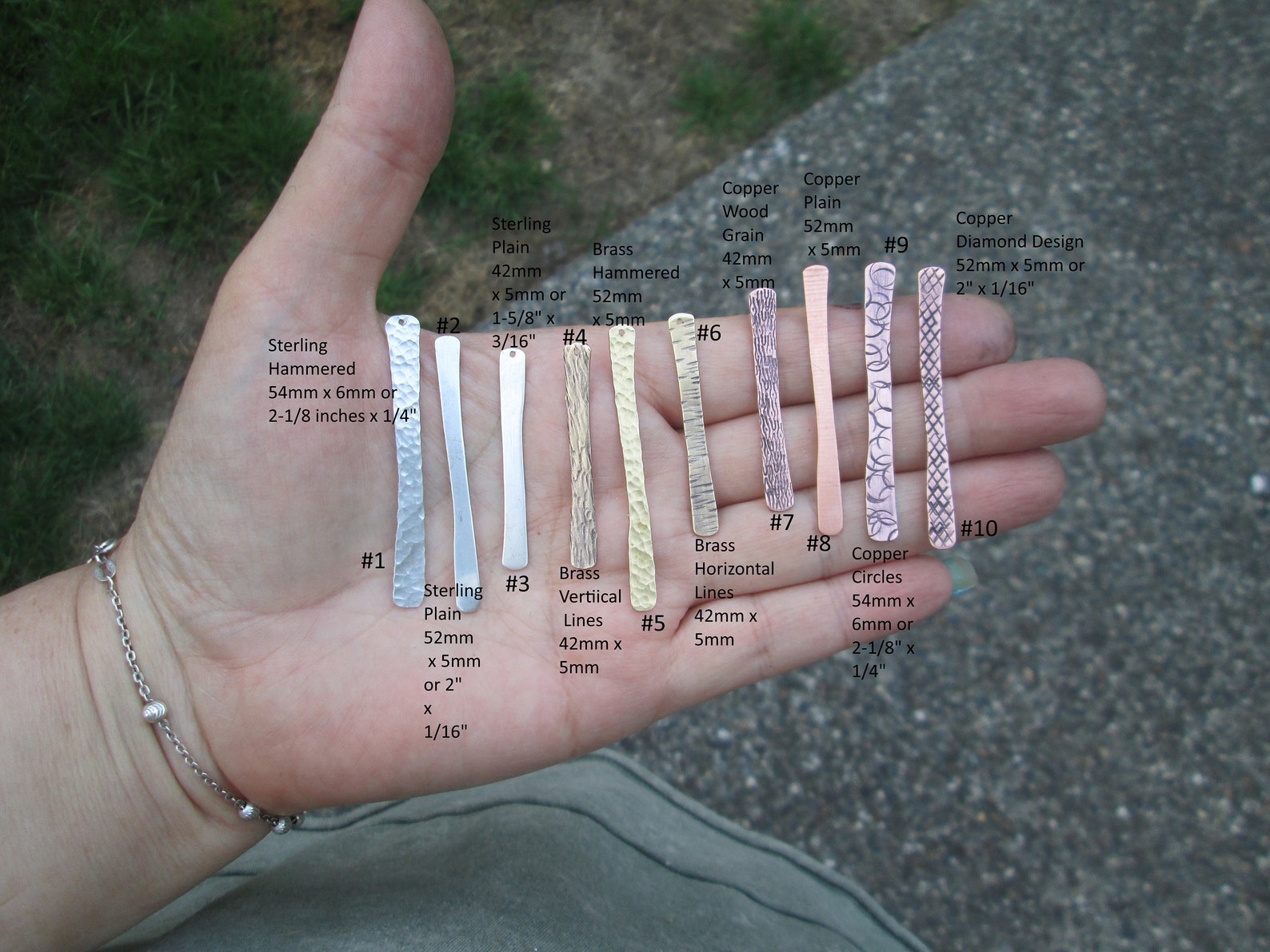 Sterling Silver Brass or Copper Bar/sticks | Etsy