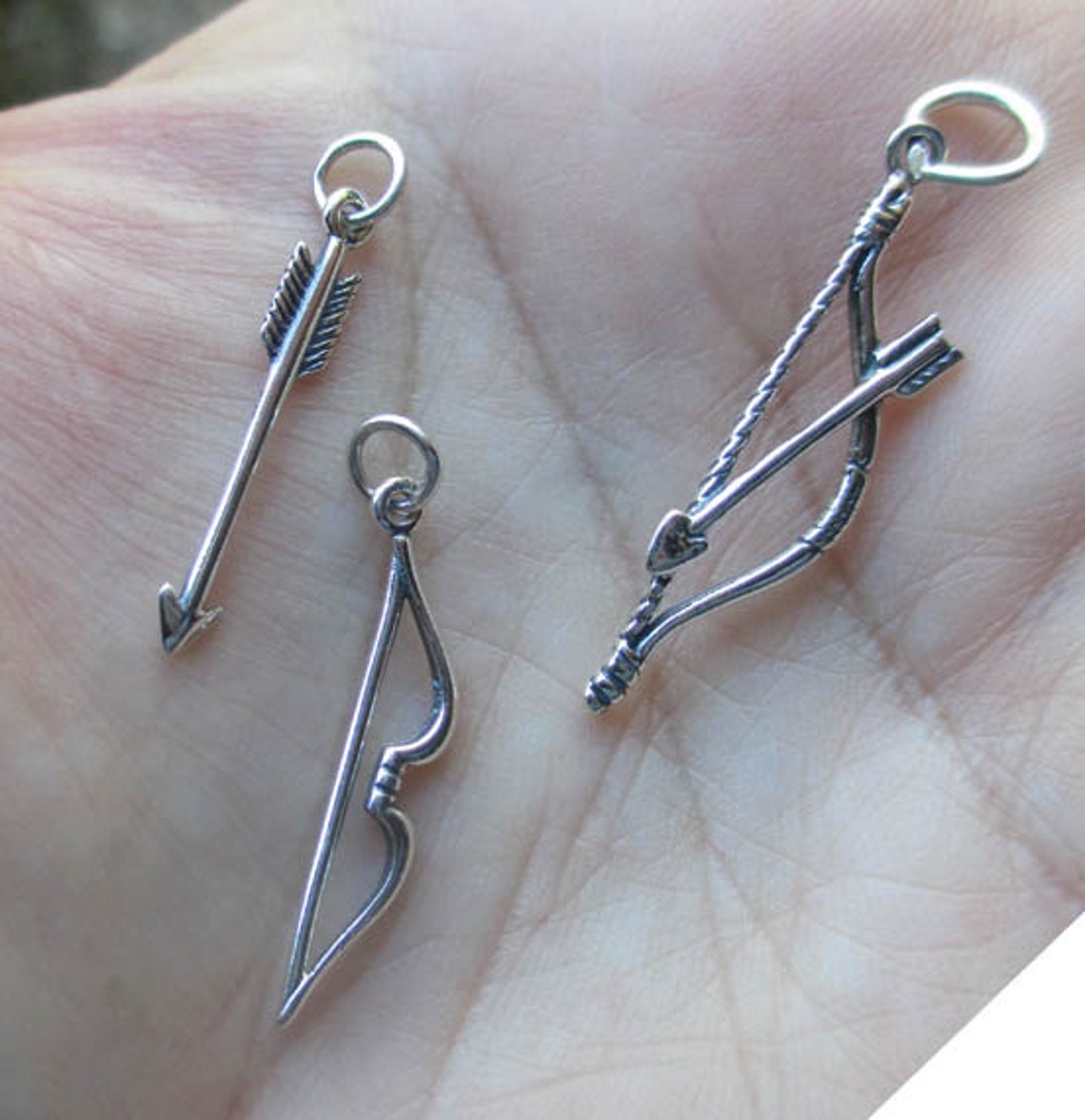 Sterling Silver Bow and Arrowbow or Arrow Charmoneyou - Etsy UK