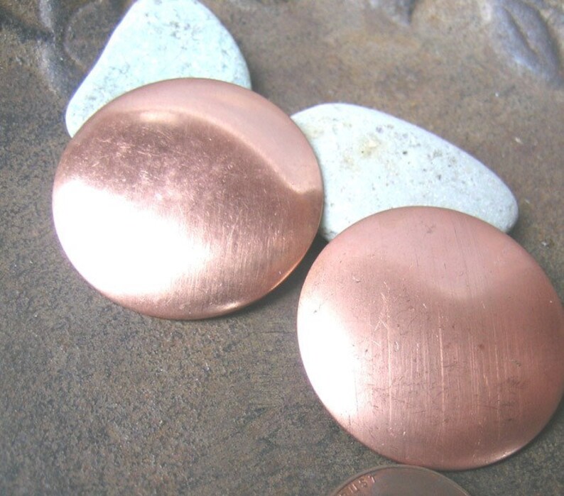 1-1/4 inch Domed Copper DiscsDomed Teardrops Oval Frame or | Etsy