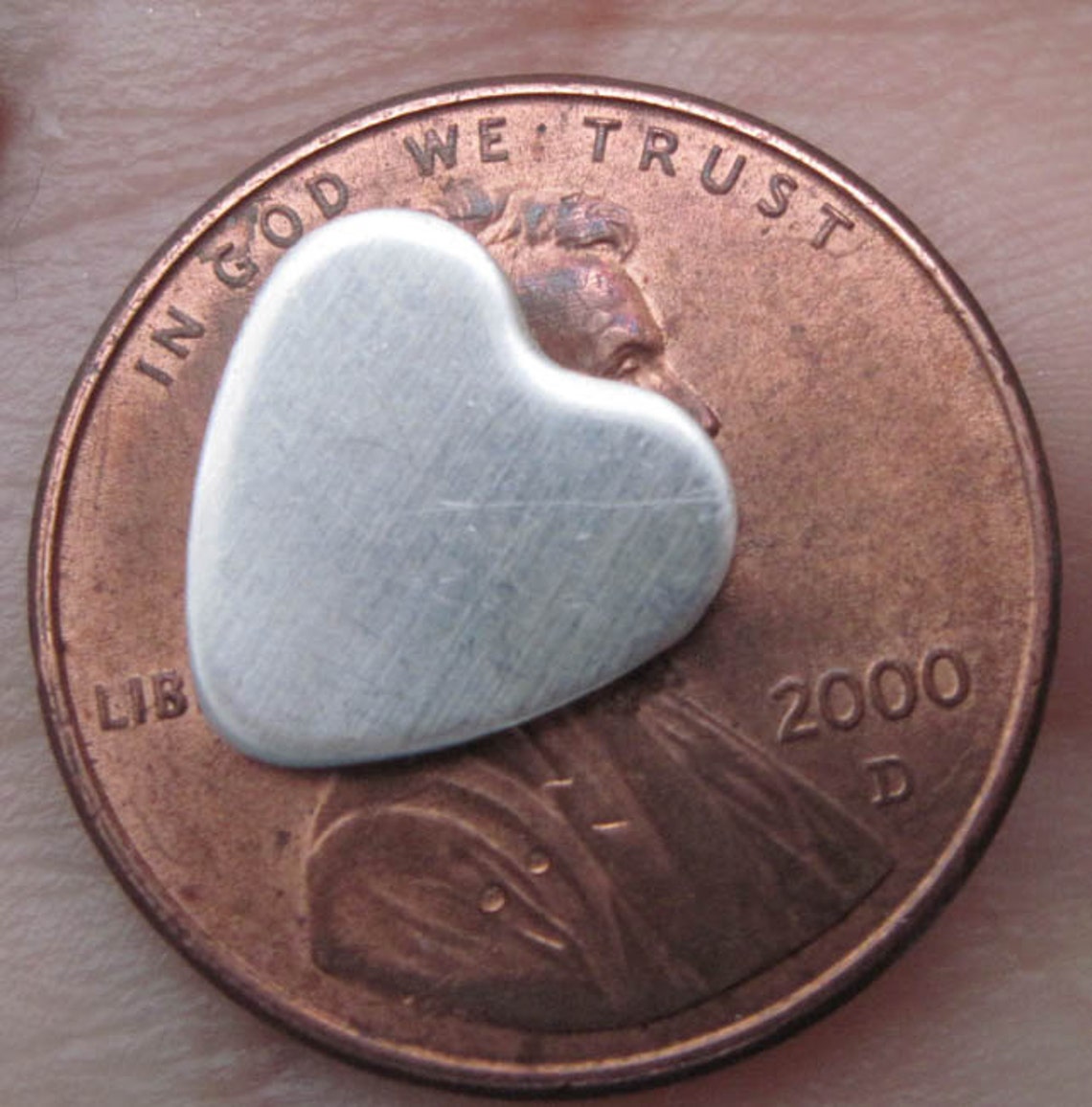 Sterling Silver or Gold Filled Heart Discs 3/8inch(4 Hearts)(22 Gauge ...