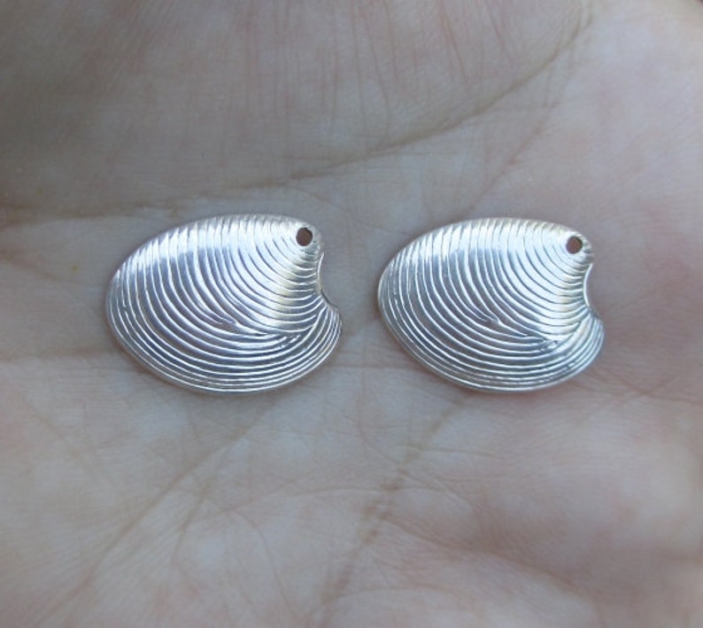 Sterling Silver Shell Charmsyou Choose the Quantitylarge - Etsy