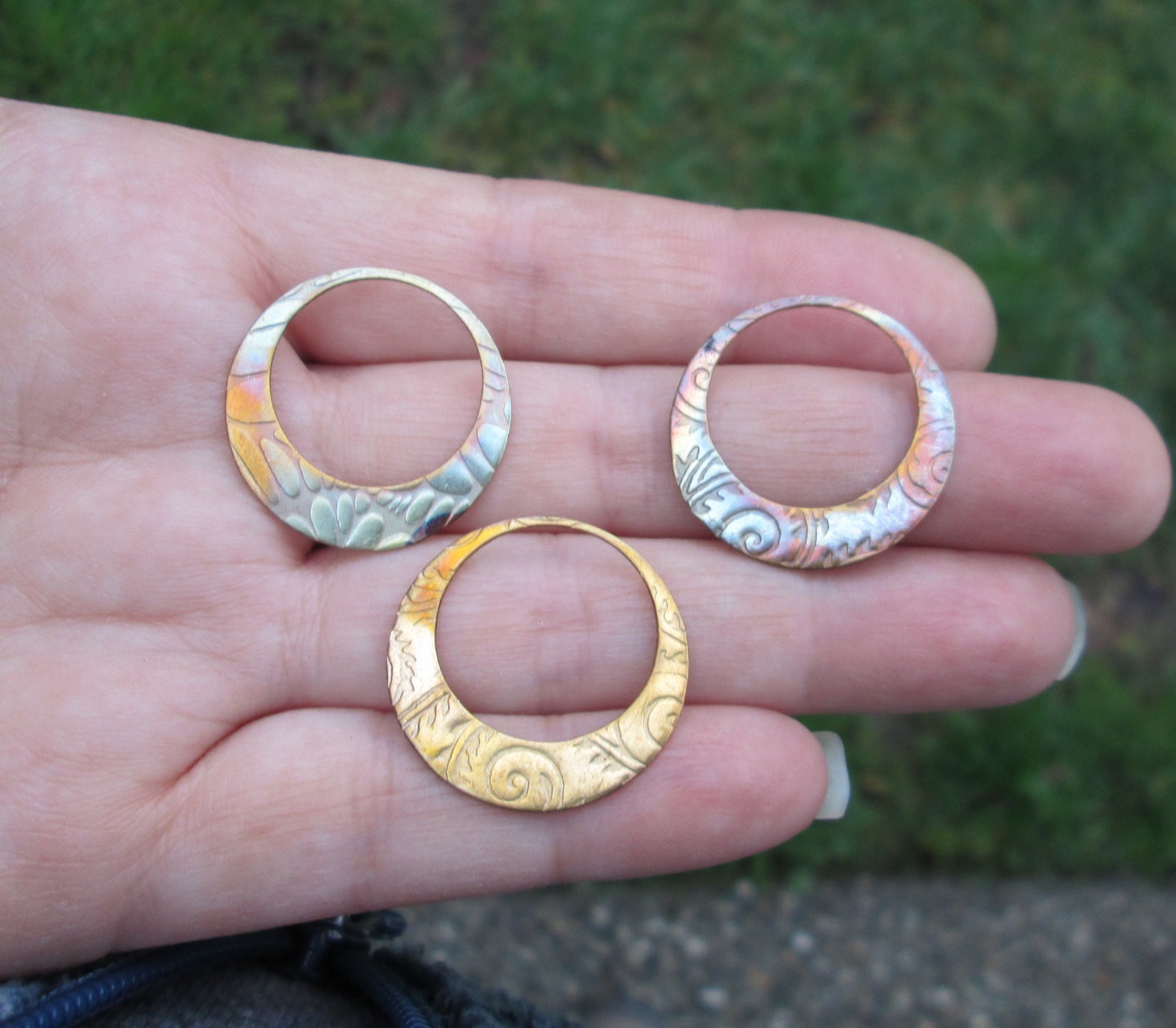 Brass Rolling Mill Designed Half Disc, Hoops or Round Discs - Etsy