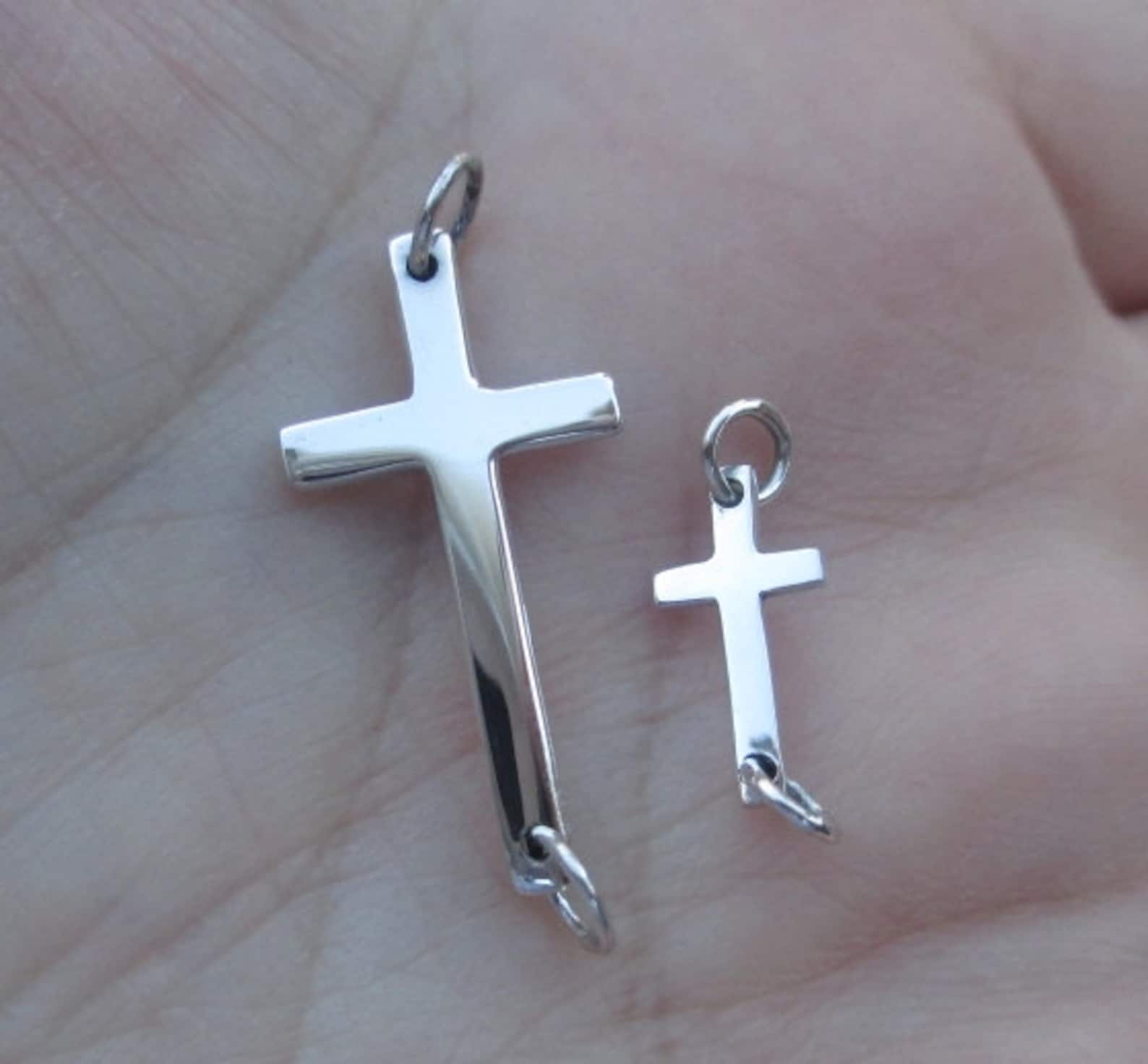 Sterling Silver Large or Small Cross Linkyou Choose the - Etsy