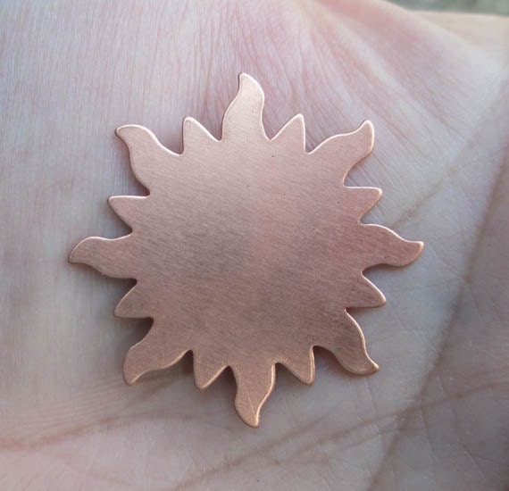 Solid Copper Steampunk Sunburst Sun Gear or Round | Etsy